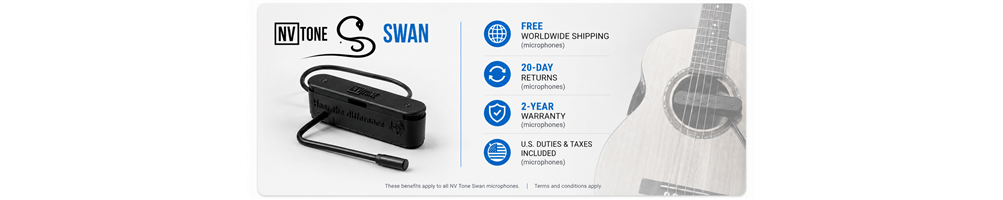 NV Tone Swan | Condenser Mic Pickup System for Acoustic Guitar